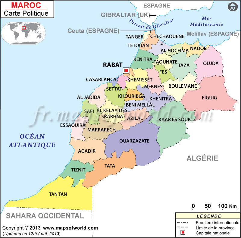 Carte Du Maroc Carte Maroc